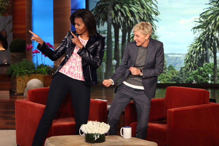 Must-See: Michelle Obama Does Push-Ups with Ellen DeGeneres - Essence
