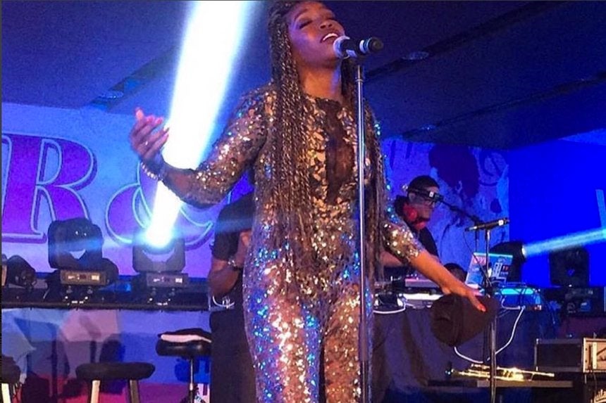Estelle Rocks Stunning Sequin Jumpsuit During ESSENCE Festival ...