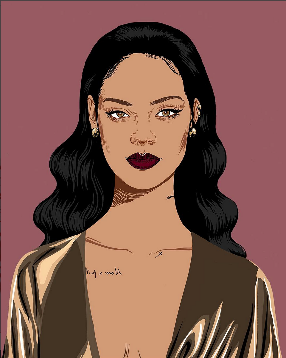 Rihanna Cartoon Drawing
