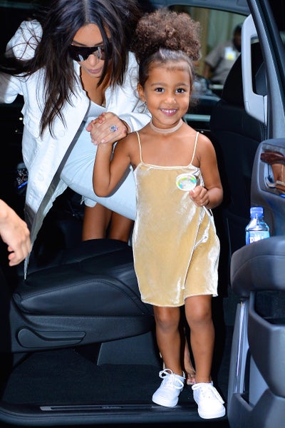 North West Models Kim and Kanye's New Kids Line - Essence
