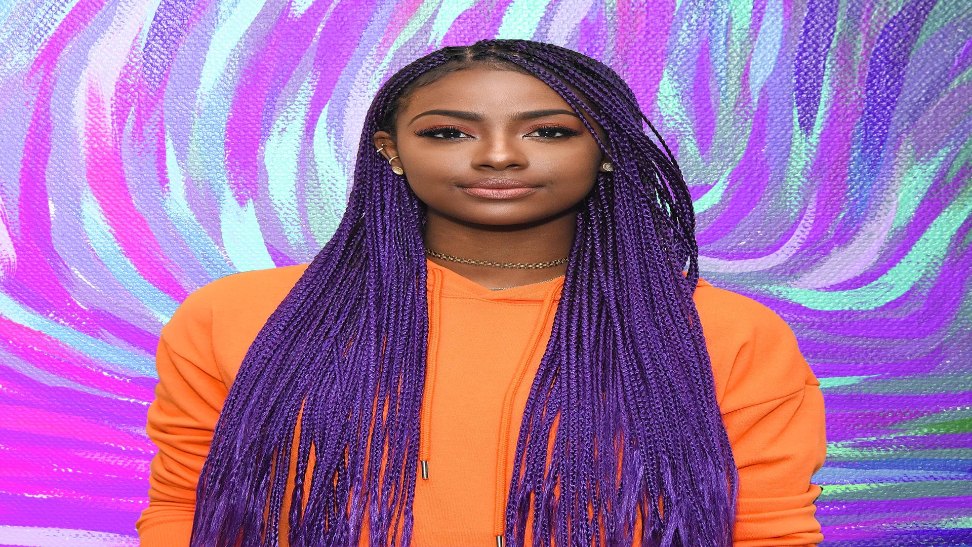 Justine Skye Purple Hair Moments - Essence