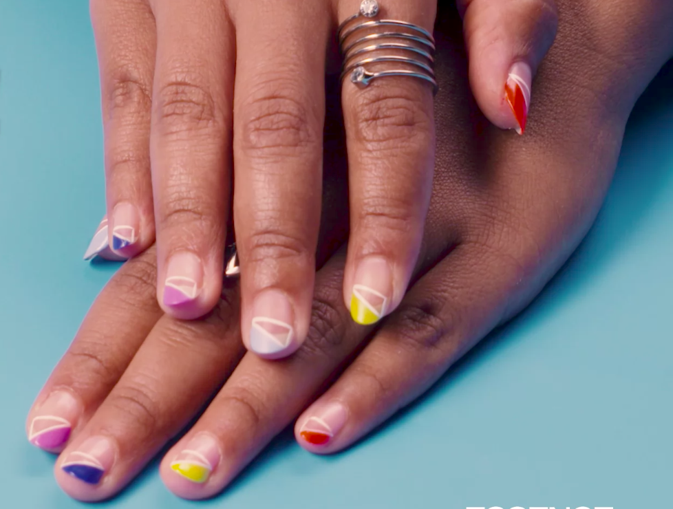 Rainbow French Manicure Tutorial | [site:name] | Essence