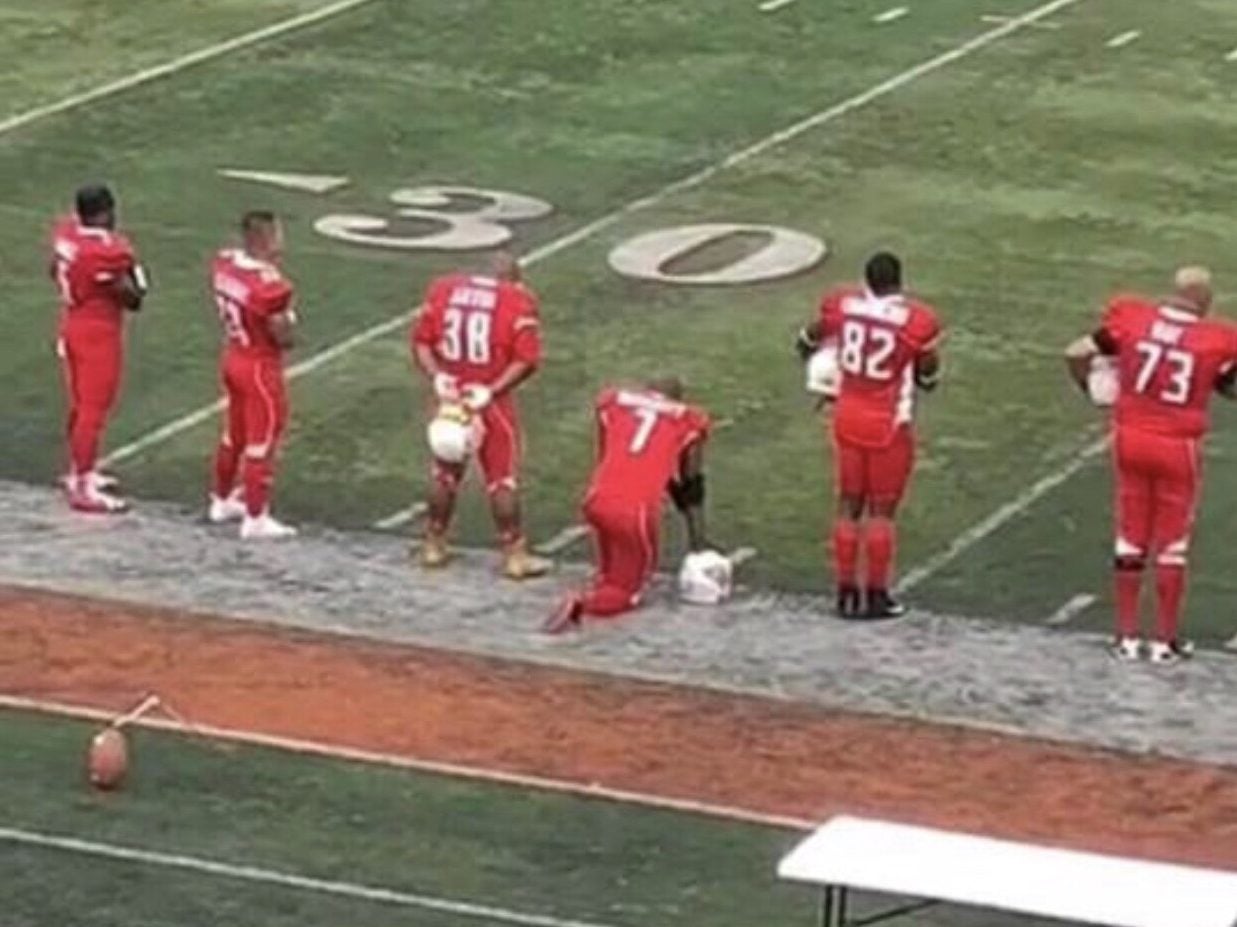 Black Firefighter Comes Under Fire After Kneeling During The Anthem At ...
