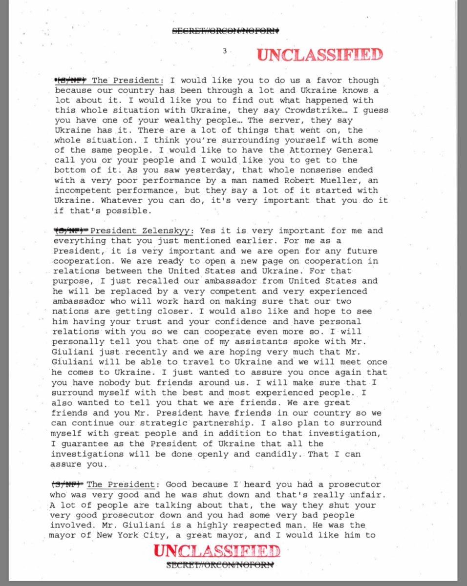 Trump Pushed Ukraine To Investigate Joe Biden, Transcript Shows