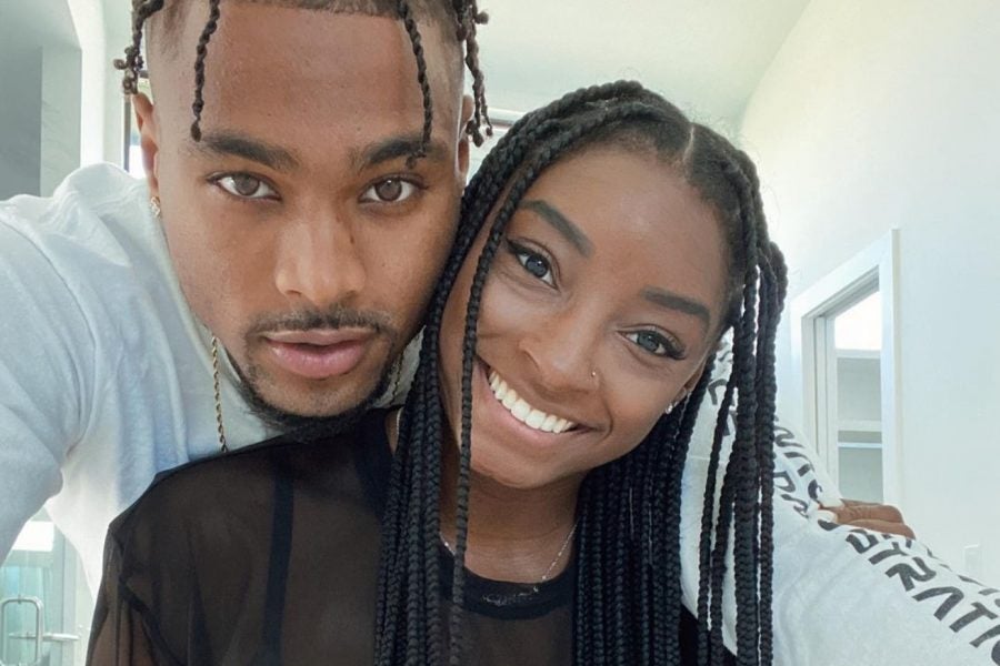 The Cutest Photos Of Simone Biles And Jonathan Owens As They Celebrate ...
