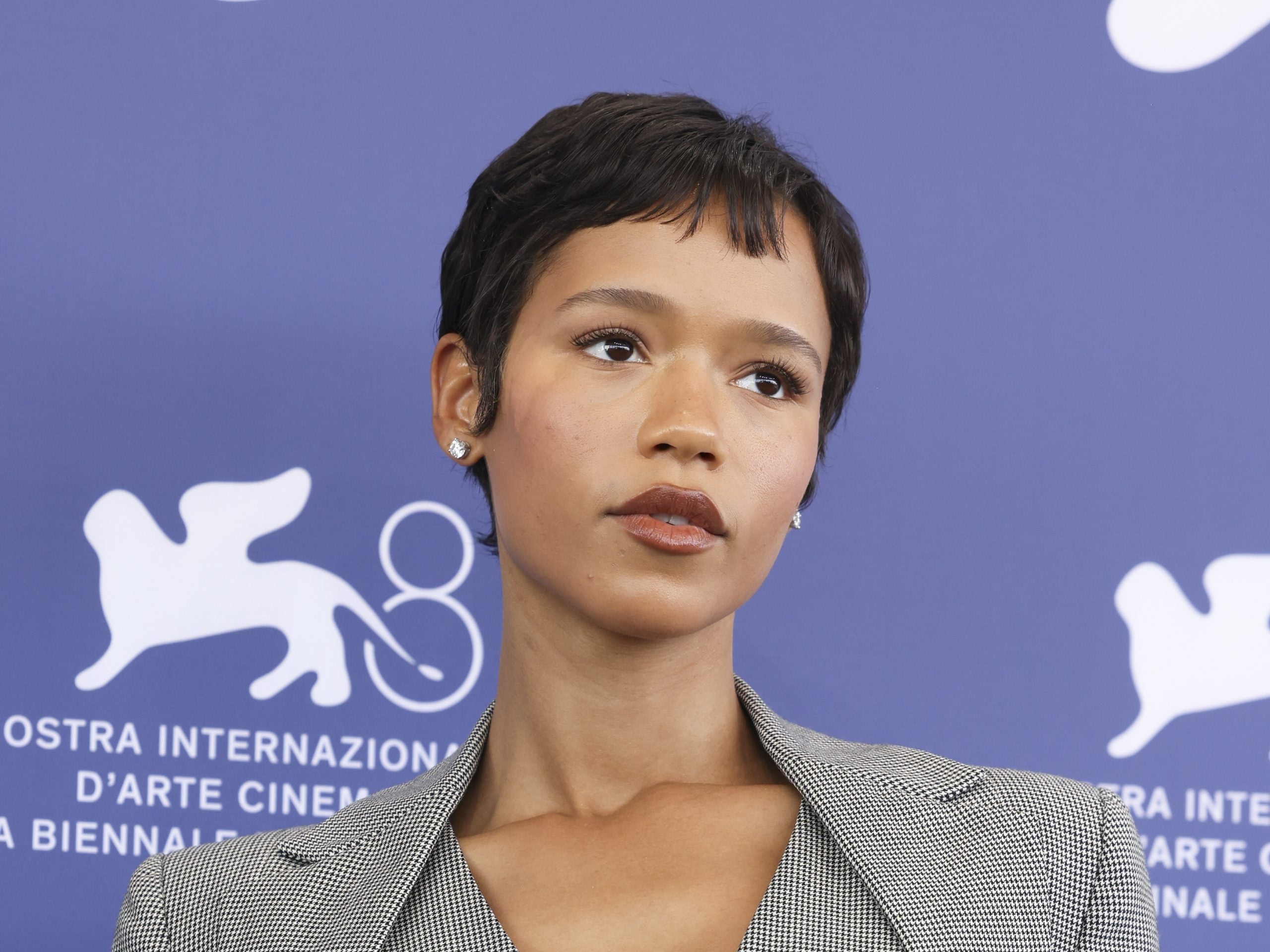 Taylor Russell Rocks A Pixie For The 2024 Venice Film Festival ...